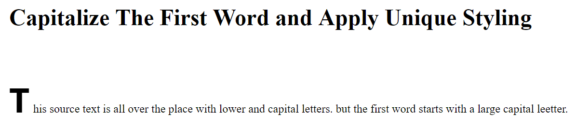 Use CSS text-transform to Manipulate Text Casing