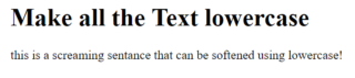 Use CSS text-transform to Manipulate Text Casing